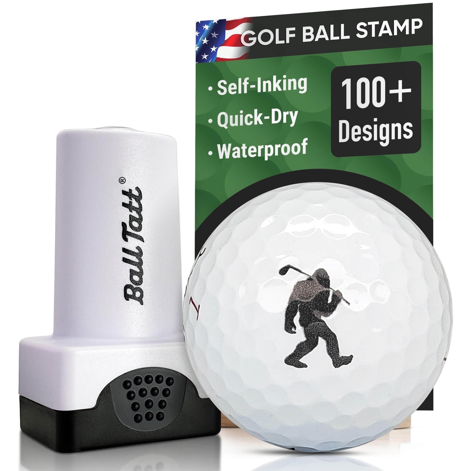 Ball Tatt - Bigfoot Golfer Golf Ball Stamp Marker Self-Inking Quick-Dry ...
