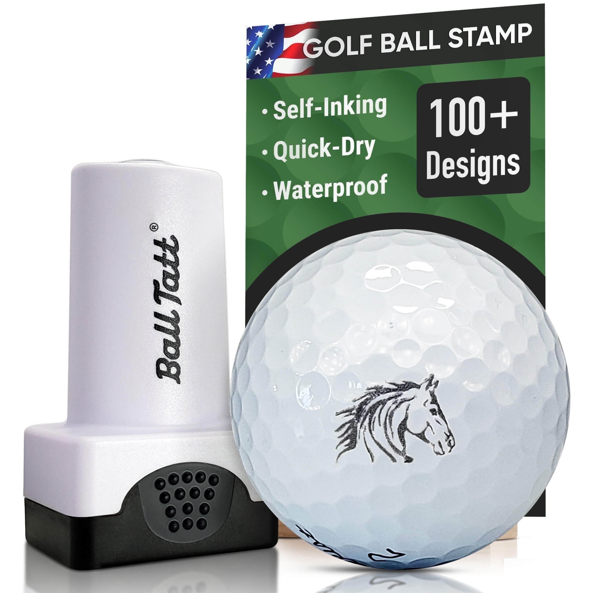 Ball Tatt Golf Ball Stamp Self-Inking Quick-Dry Ball Marker Stamper ...