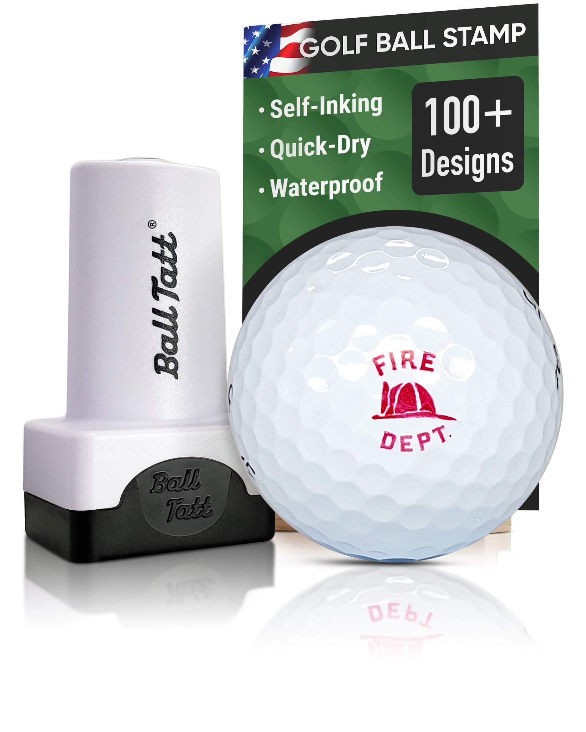 Ball Tatt Golf Ball Stamp Self-Inking Quick-Dry Ball Marker Stamper ...