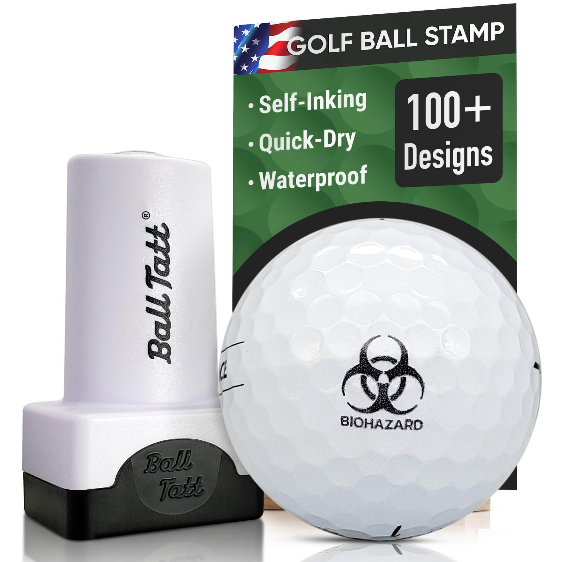 Ball Tatt Golf Ball Stamp Self-Inking Quick-Dry Waterproof Ball Marker ...