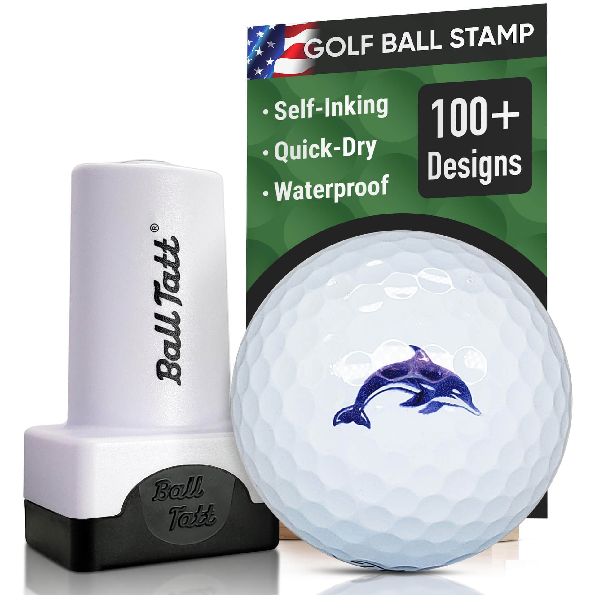 Ball Tatt Golf Ball Stamp Self-Inking Quick-Dry Waterproof Ball Marker ...