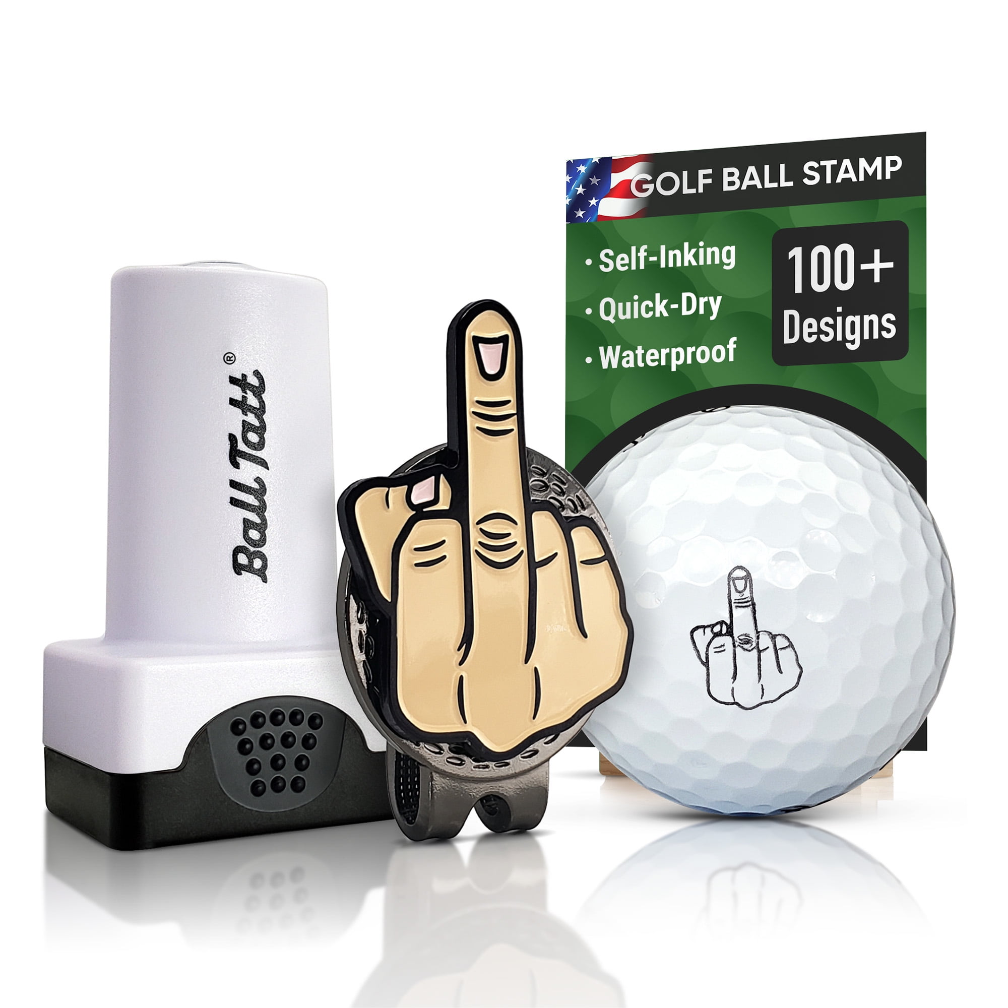 Ball Tatt - Golf Ball Stamp Self-Inking Waterproof with Hatclip and ...