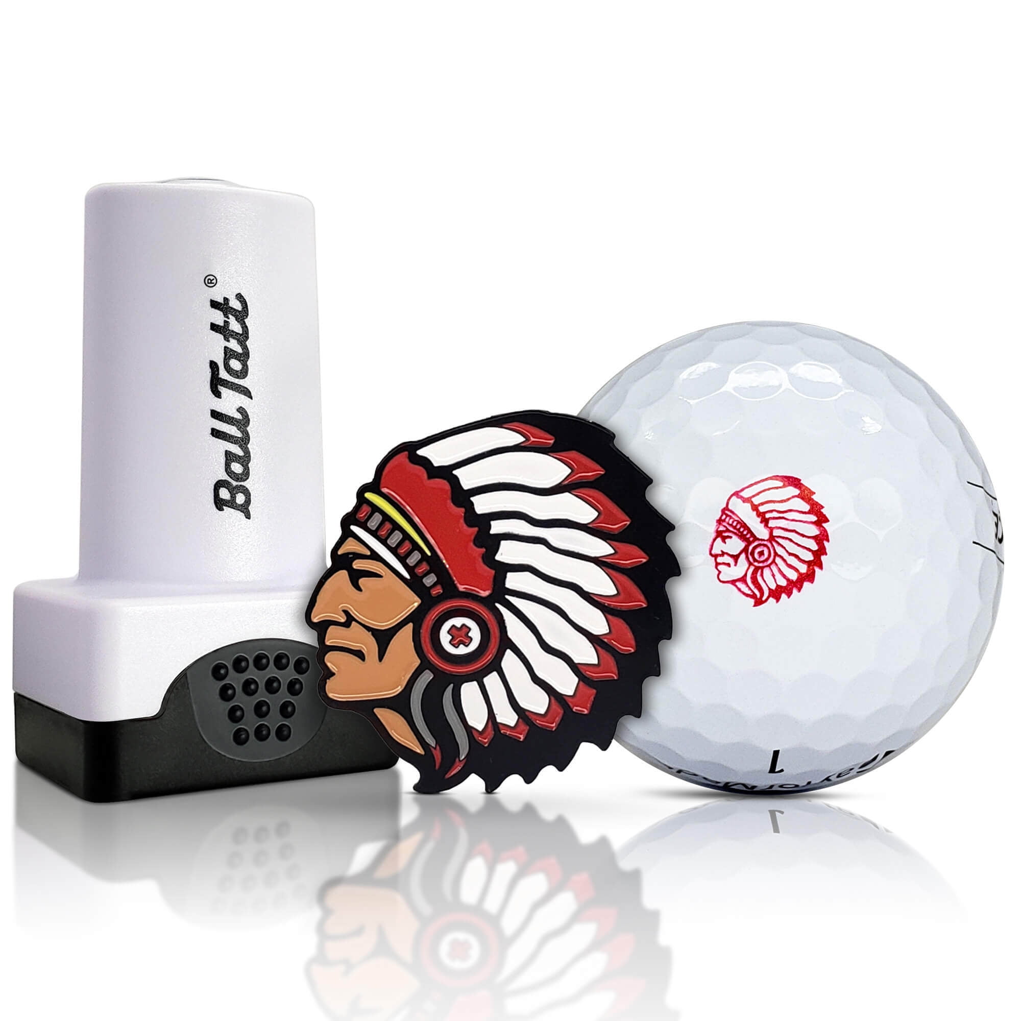 Ball Tatt - Warrior Chief Golf Ball Stamper Self-Inking Quick-Dry w/ XL ...