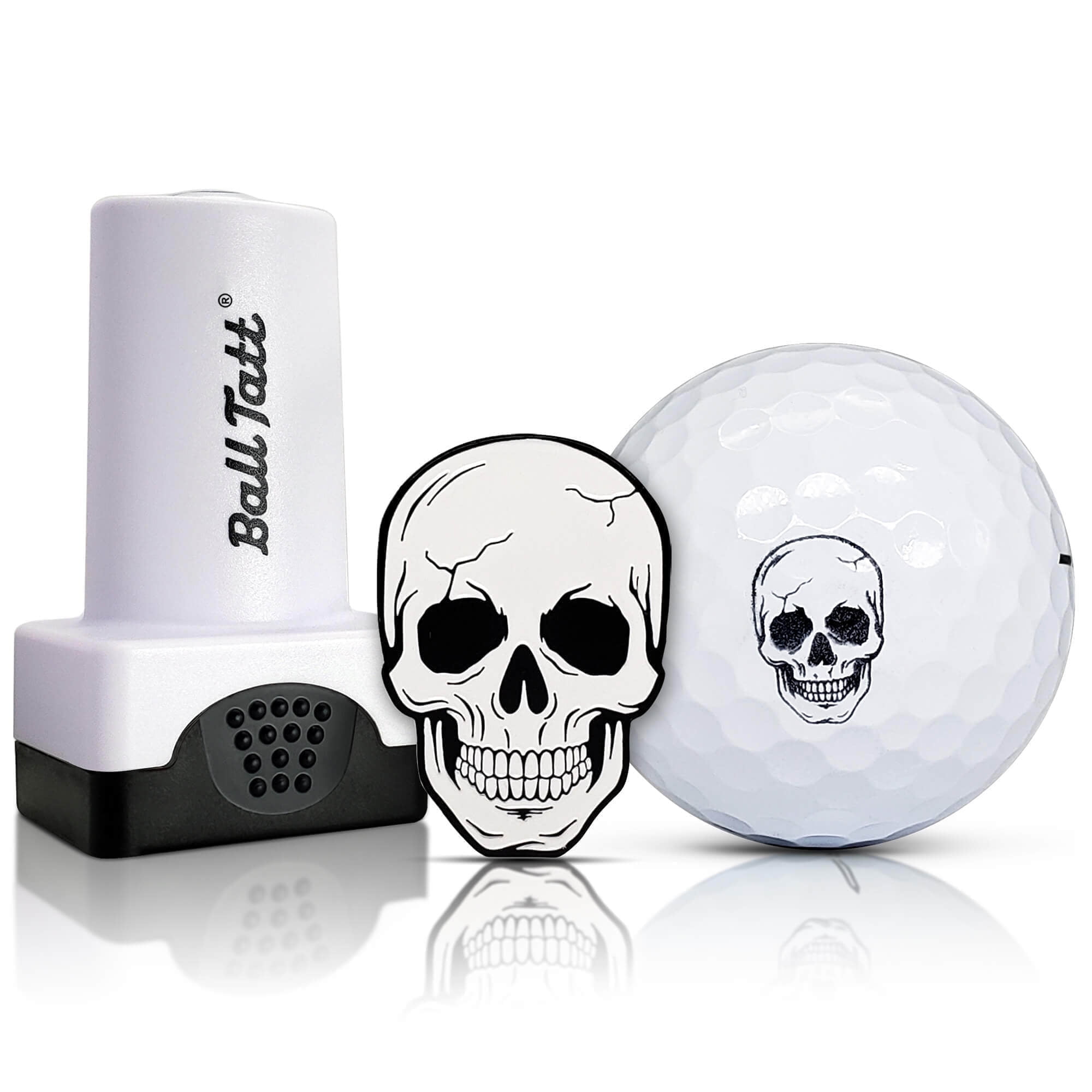 Ball Tatt Skull Man Golf Ball Stamper Self-Inking Quick-Dry with XL ...