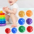Ball Toy Bright Colors Soft Hand-eye Coordination Multi-hole Colored ...