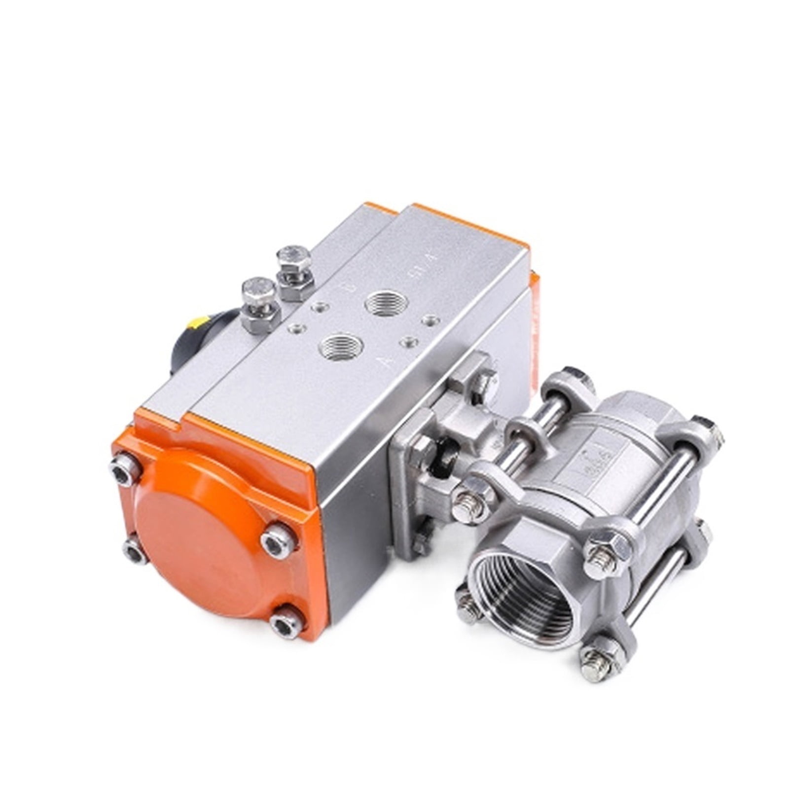 Ball Valve 1/4" 3/8" 1/2" 3/4" 1" Three Piece High Platform Pneumatic ...