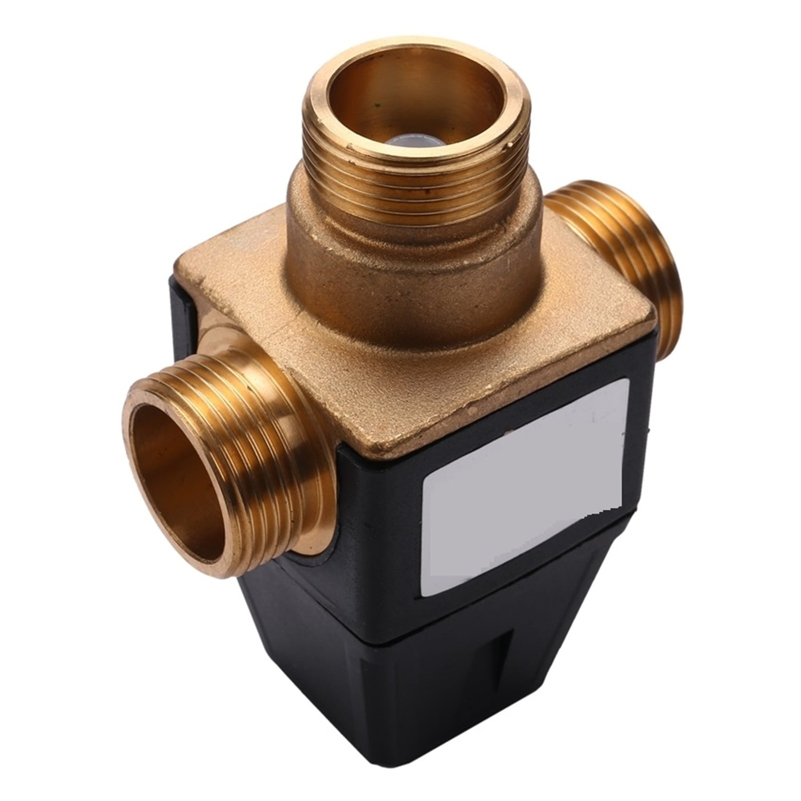 Ball Valve 1 Pcs 3 Way External Thread Brass Thermostatic Mixing Valve ...