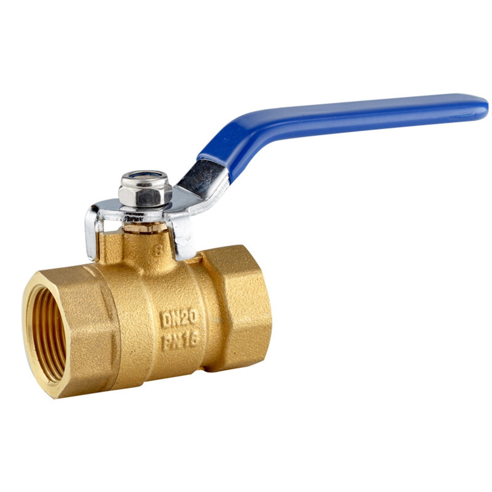 Ball Valve,3/4" inch Female Full Ports Blue Lever Handle Brass DN8 DN10 ...