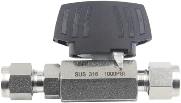 Ball Valve 316 SS High Pressure 1000psig 6MPa Compression 1/4"-1/2" 6 ...