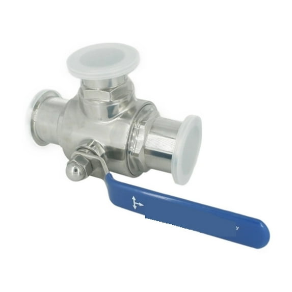 Ball Valve 63mm 304 Stainless Steel 3 Three Way Tri Clamp Ferrule Type ...