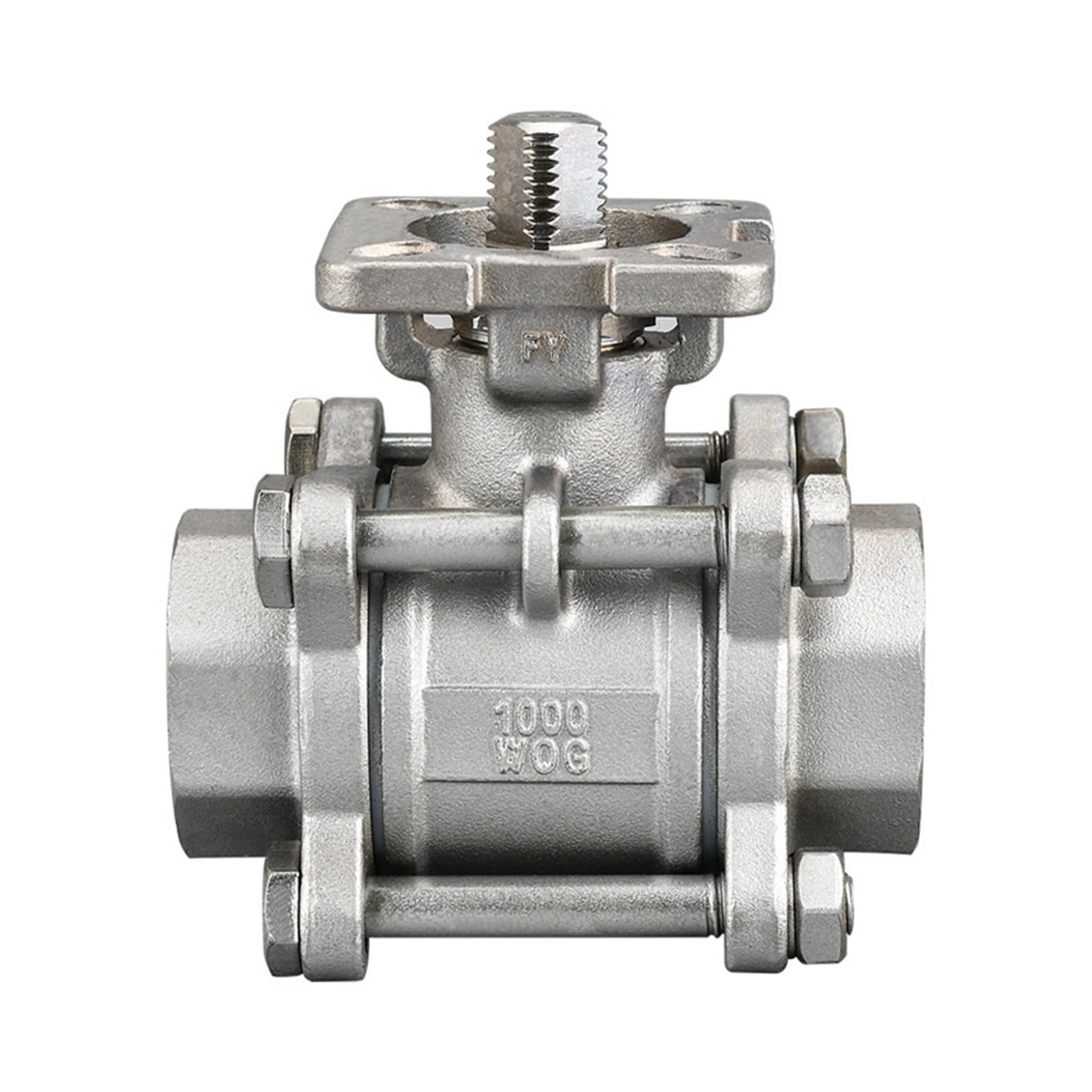 Ball Valve DN15-50 Three Piece High Platform Ball Valve SS304 Stainless ...