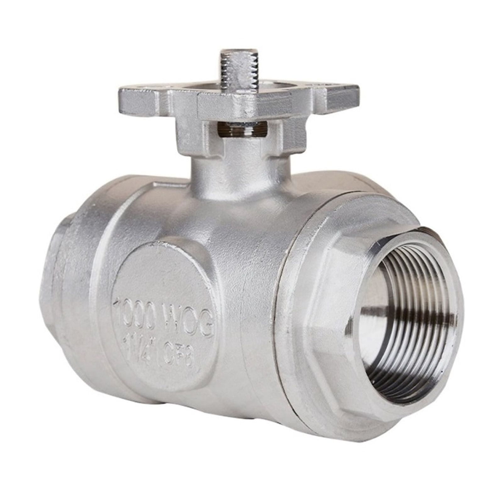 Ball Valve DN50 Three Way Pneumatic High Platform Stainless Steel Three ...