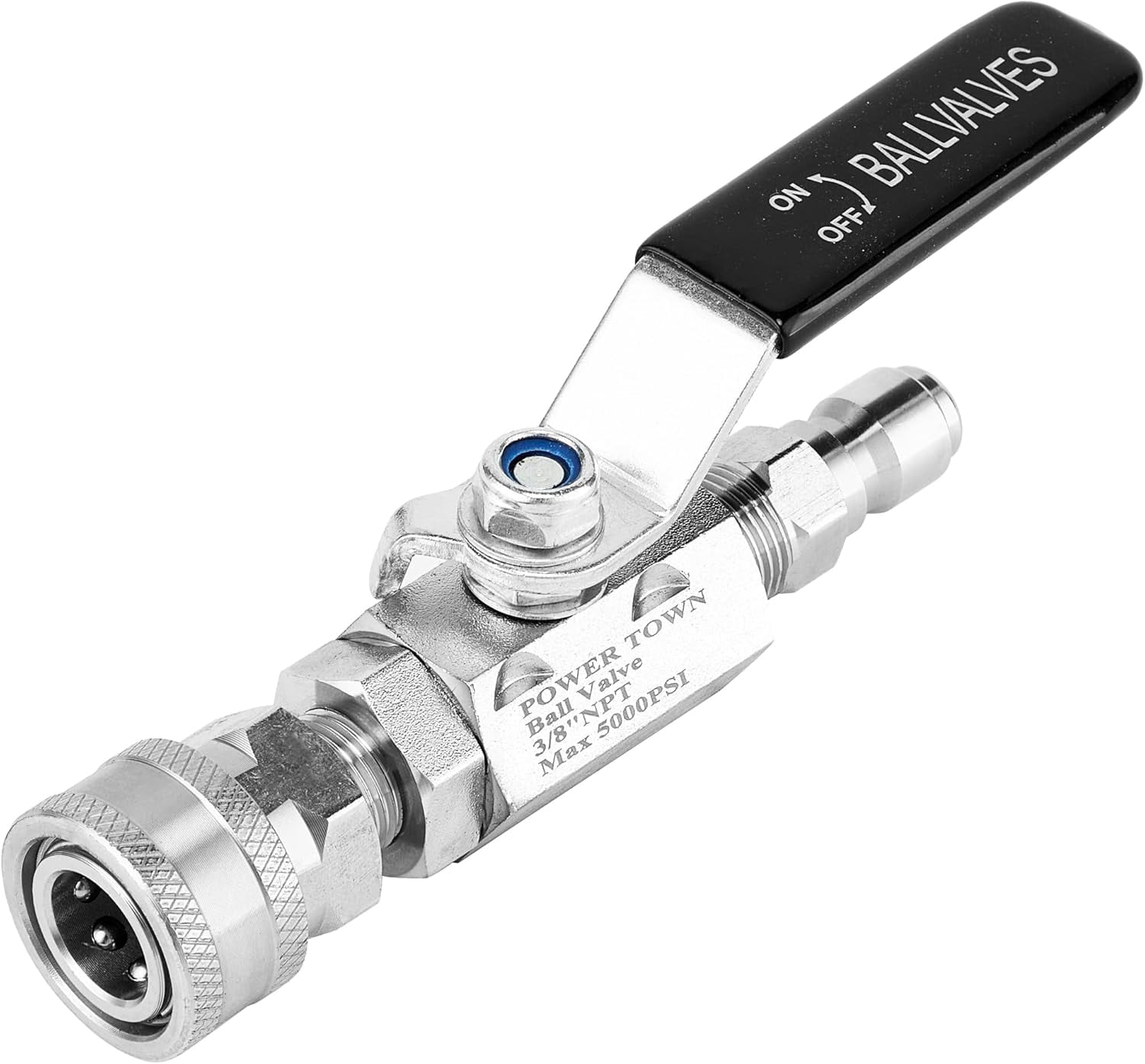Ball Valve Pressure Washer, 3/8 Inch Quick Connect 5000 PSI, Shut Off ...