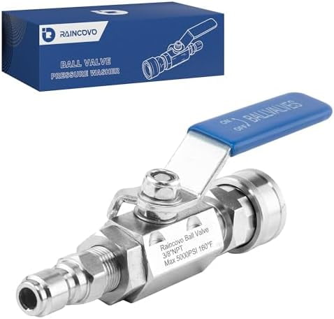 Ball Valve Pressure Washer for Hot Water, Stainless Steel, 3/8” Quick ...