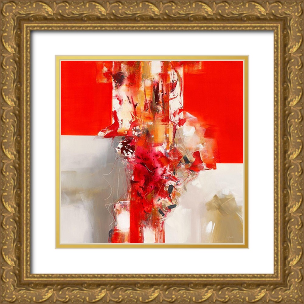 Ball, Veronique 20x20 Gold Ornate Wood Framed with Double Matting ...