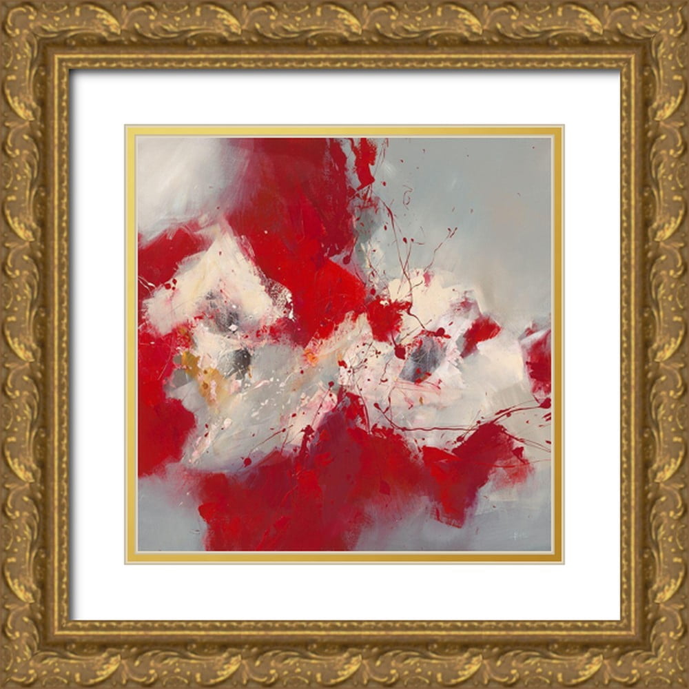 Ball, Veronique 20x20 Gold Ornate Wood Framed with Double Matting ...