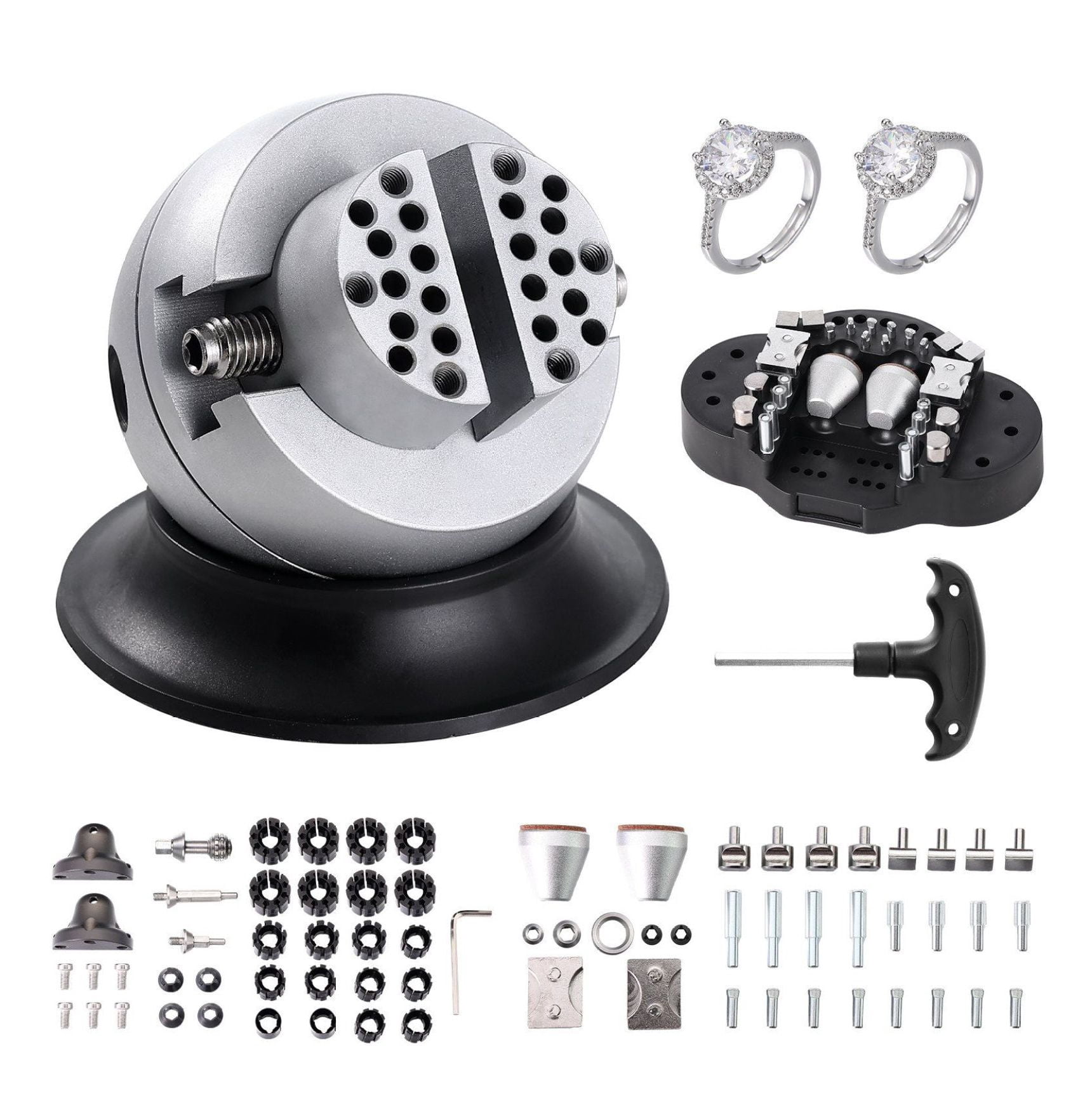 Ball Vise, 3" Engraving Setting Tool, 360° Rotation Engraving Block ...