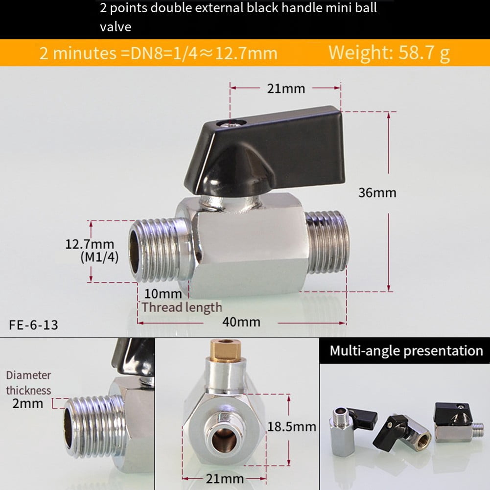 Ball Valve Inner and Outer Thread Valve Switch Small Ball Valve Dn8 ...