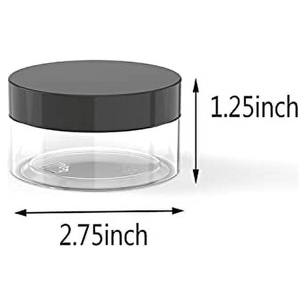 BallHull 2oz Plastic Cosmetic Jars Leak Proof Clear Container with ...
