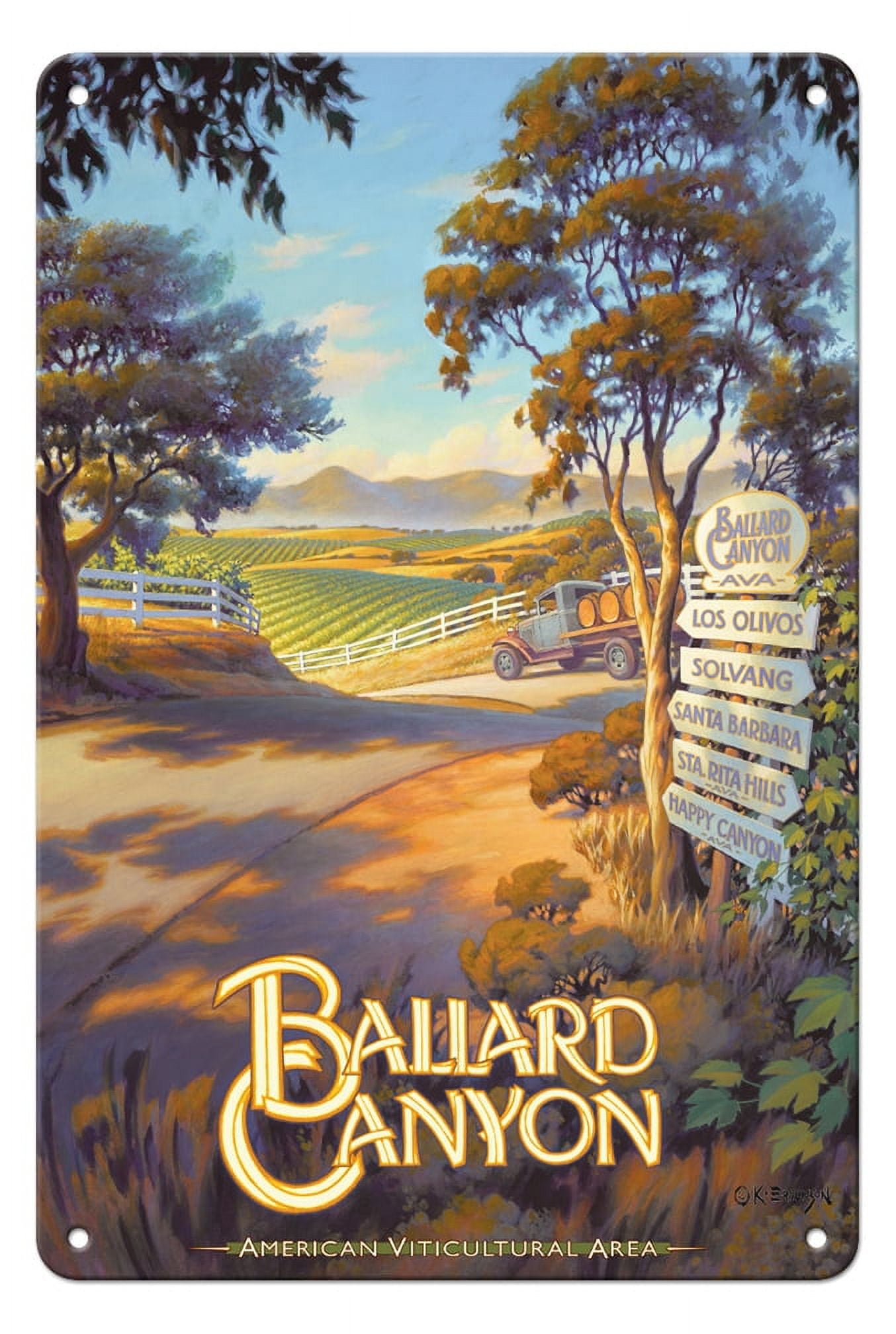 Ballard Canyon Wineries - California Vineyards Wine Country Art by ...