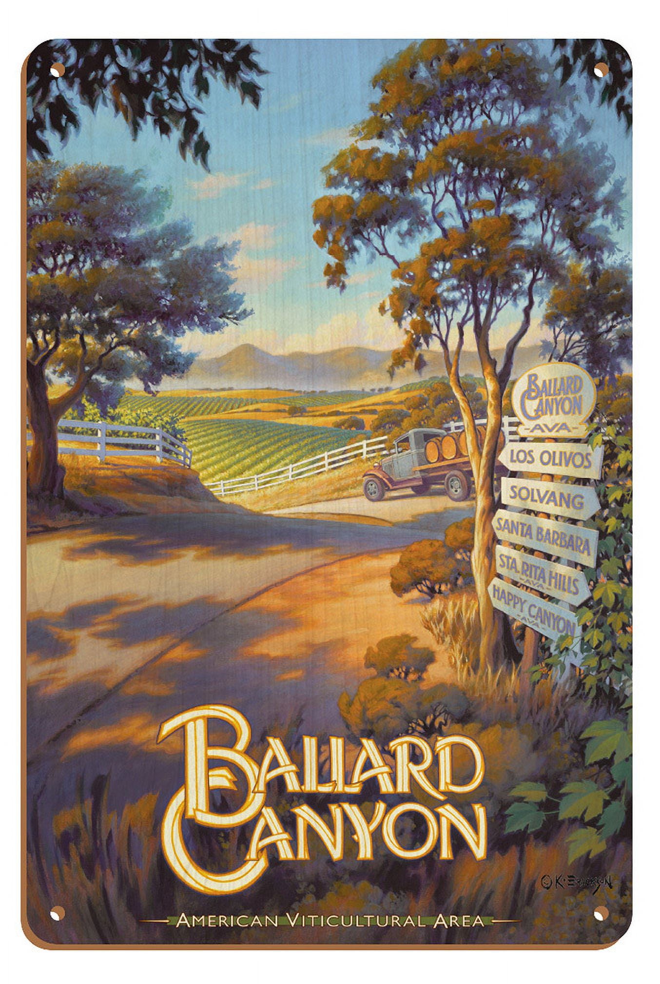 Ballard Canyon Wineries - California Vineyards Wine Country Art by ...