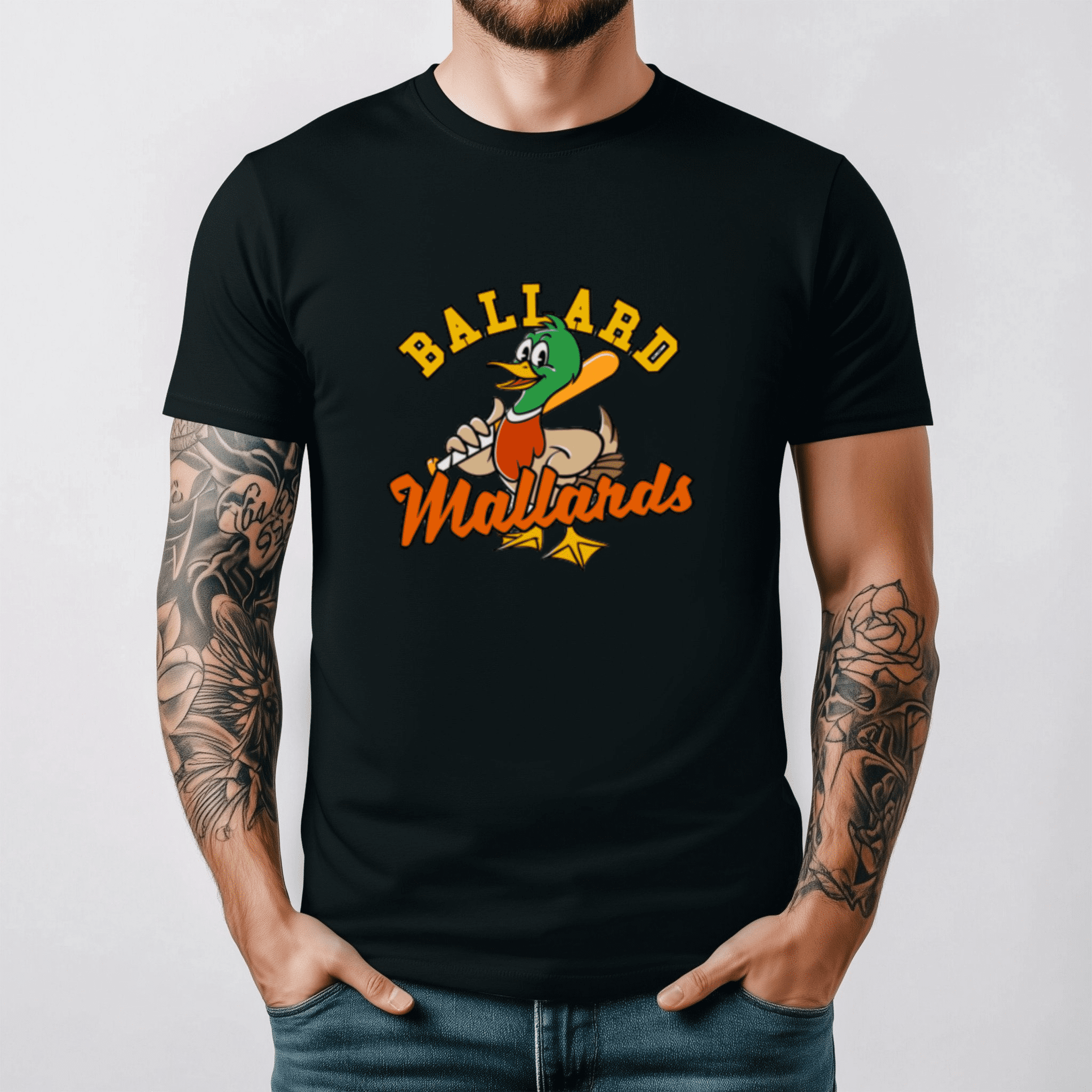 Ballard Mallards Vintage Flying Duck Retro Sports Mascot Tapestry Wall ...