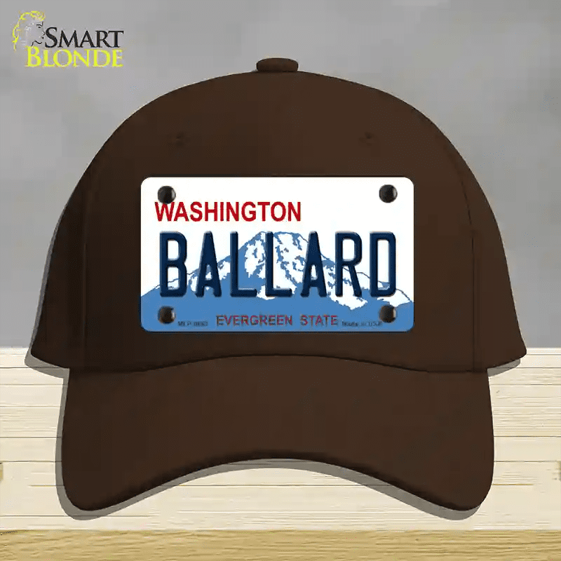 Ballard Washington Novelty License Plate Hat Cotton Dark Brown ...