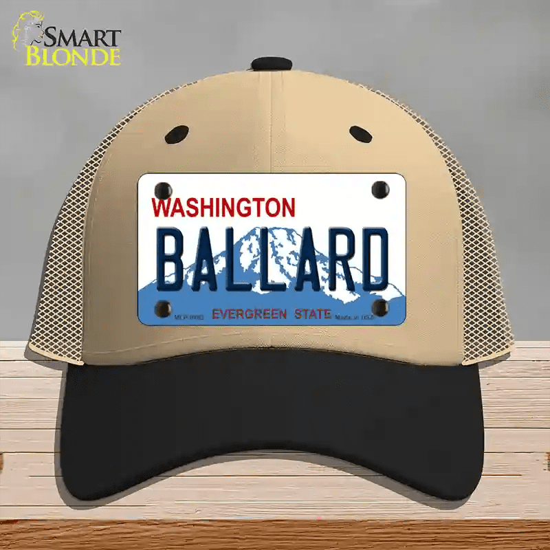 Ballard Washington Novelty License Plate Hat Mesh Khaki|Black - Walmart.com