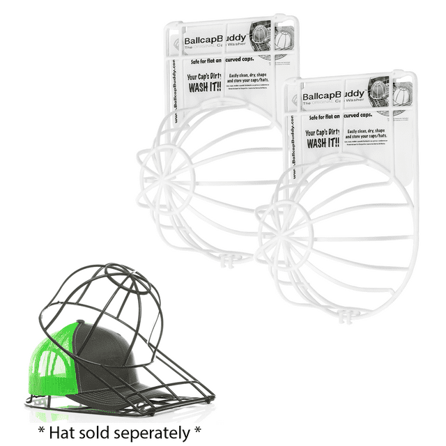 Ballcap Buddy - Patented Baseball Cap Washer, Hat Cleaner, 2pk White ...