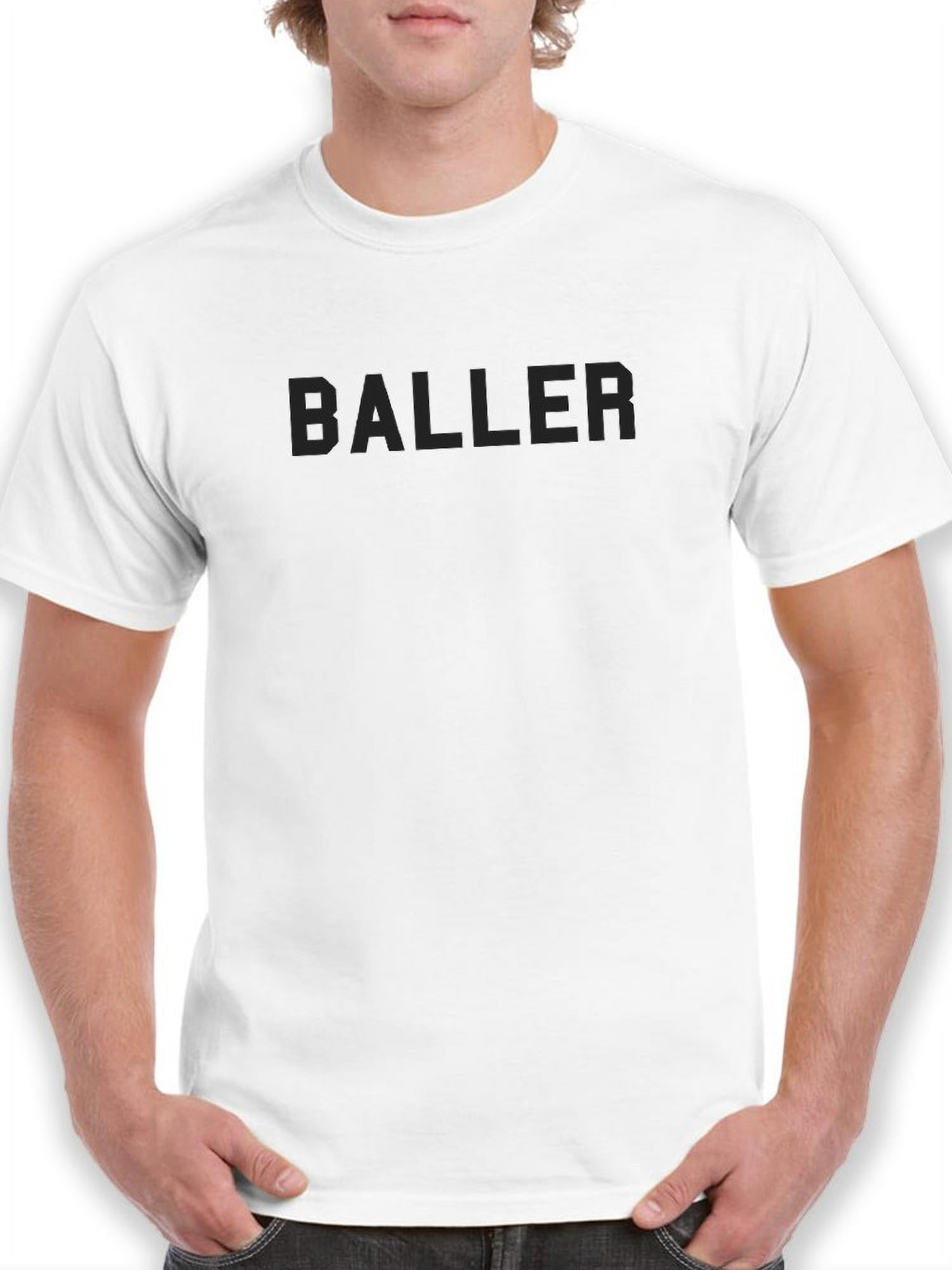 Baller For Life Thug Words Men White T-Shirt, Male Large - Walmart.com