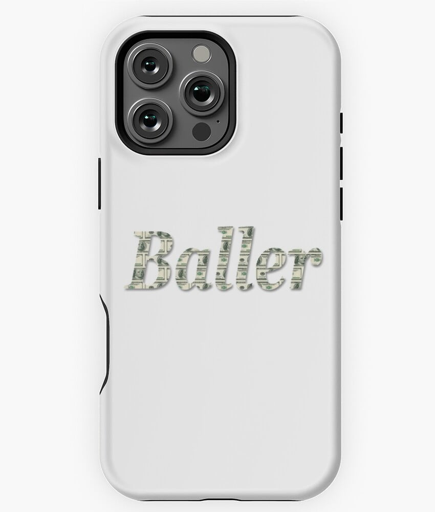 Baller White Basketball Design Phone Case for iPhone 16 15 14 13 12 11 ...
