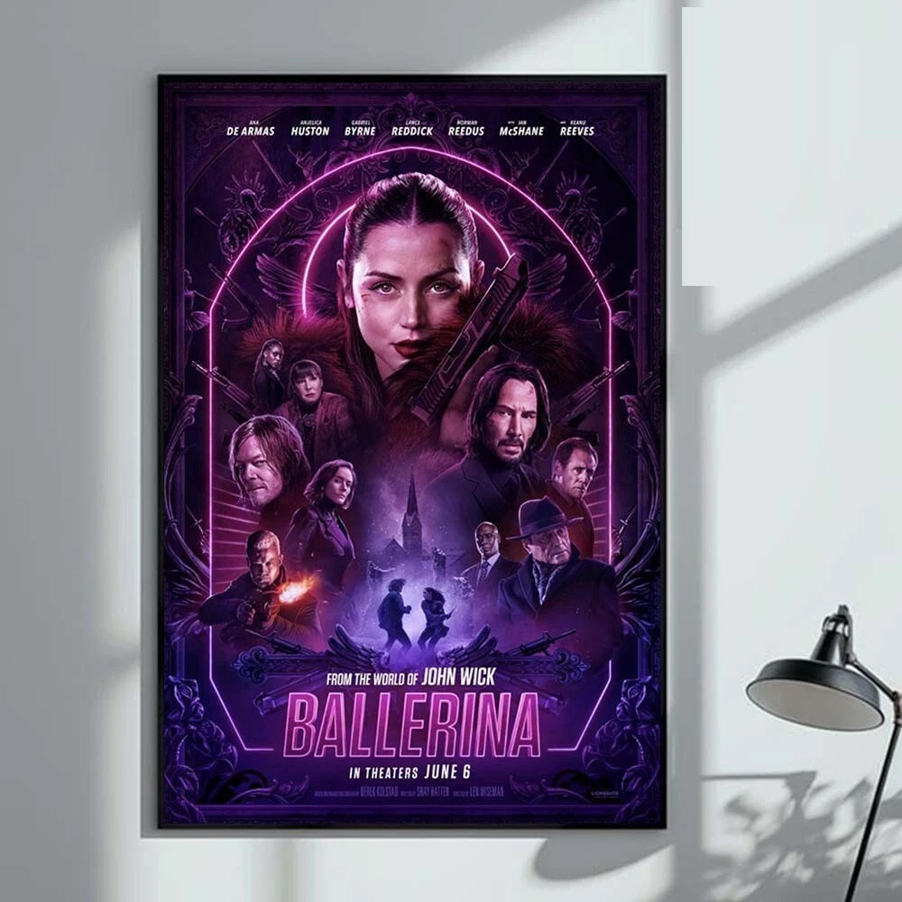 Ballerina (2025) Movie Poster, Wrapped Canvas Prints, Modern Room ...