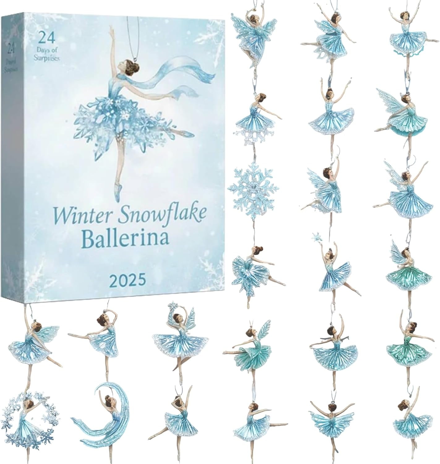 Ballerina Advent Calendars 2025, 24 Days Acrylic Ballet Dancers ...
