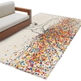 Ballerina Area Rug 4x6 Washable Rug Non Slip Colorful Splashes Dynamic ...
