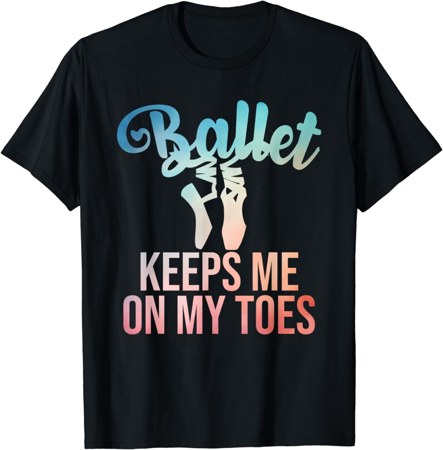 Ballerina Art For Girls Women Pointe Dance Lovers Ballet T-Shirt ...