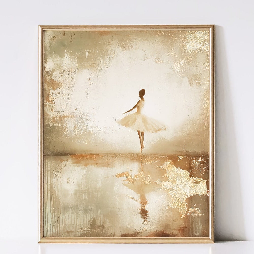 Ballerina Art Print: Vintage Cottagecore Dancing Nursery Decor UNFRAMED ...