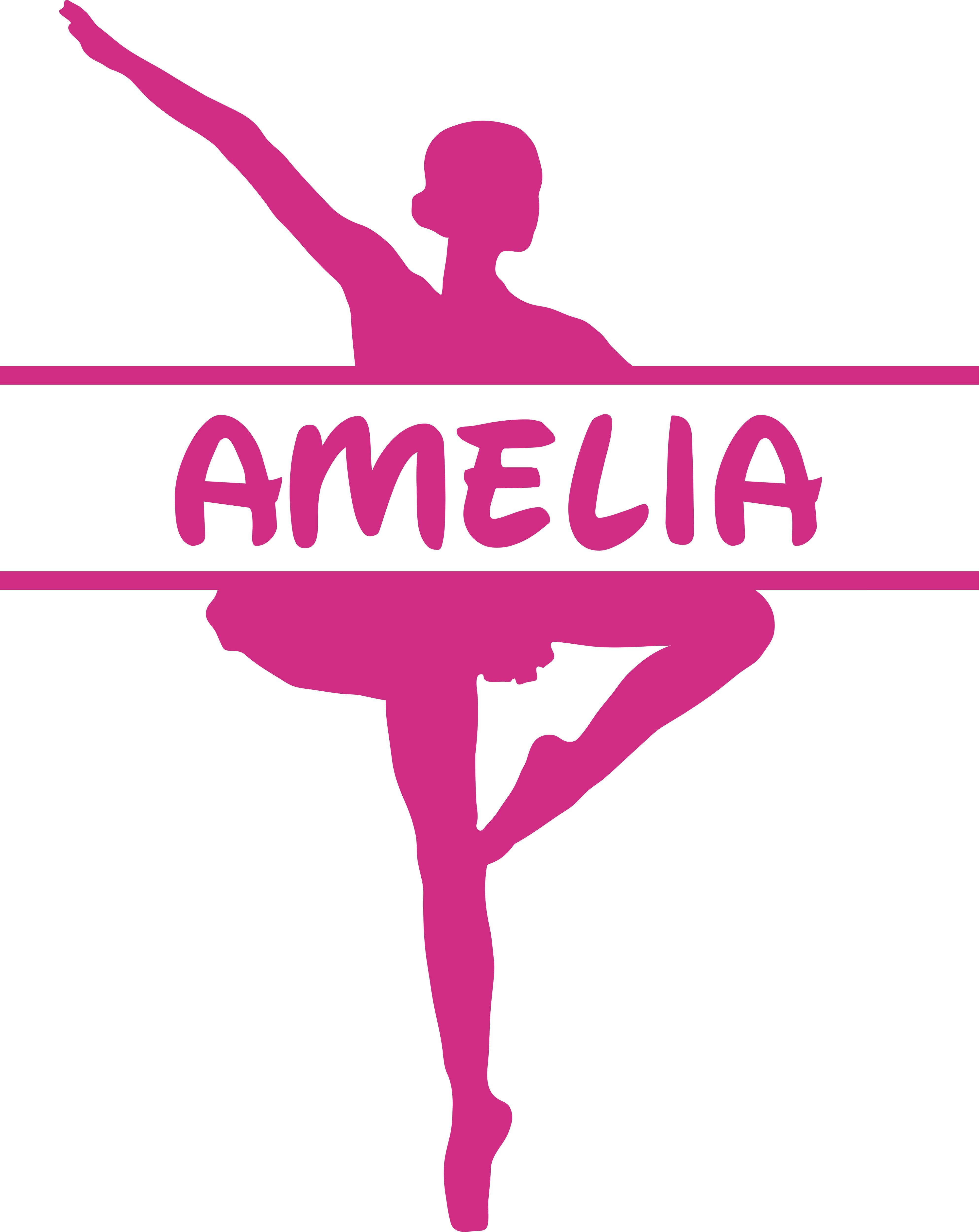 Ballerina Ballet Dancer Dance Customized Wall Decal - Custom Vinyl Wall ...