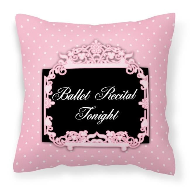 Ballerina Ballet Recital Tonight Fabric Decorative Pillow - 14 x 3 x 14 ...