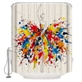 Ballerina Bathroom Shower Curtains with 12 Hooks Polyester Waterproof ...