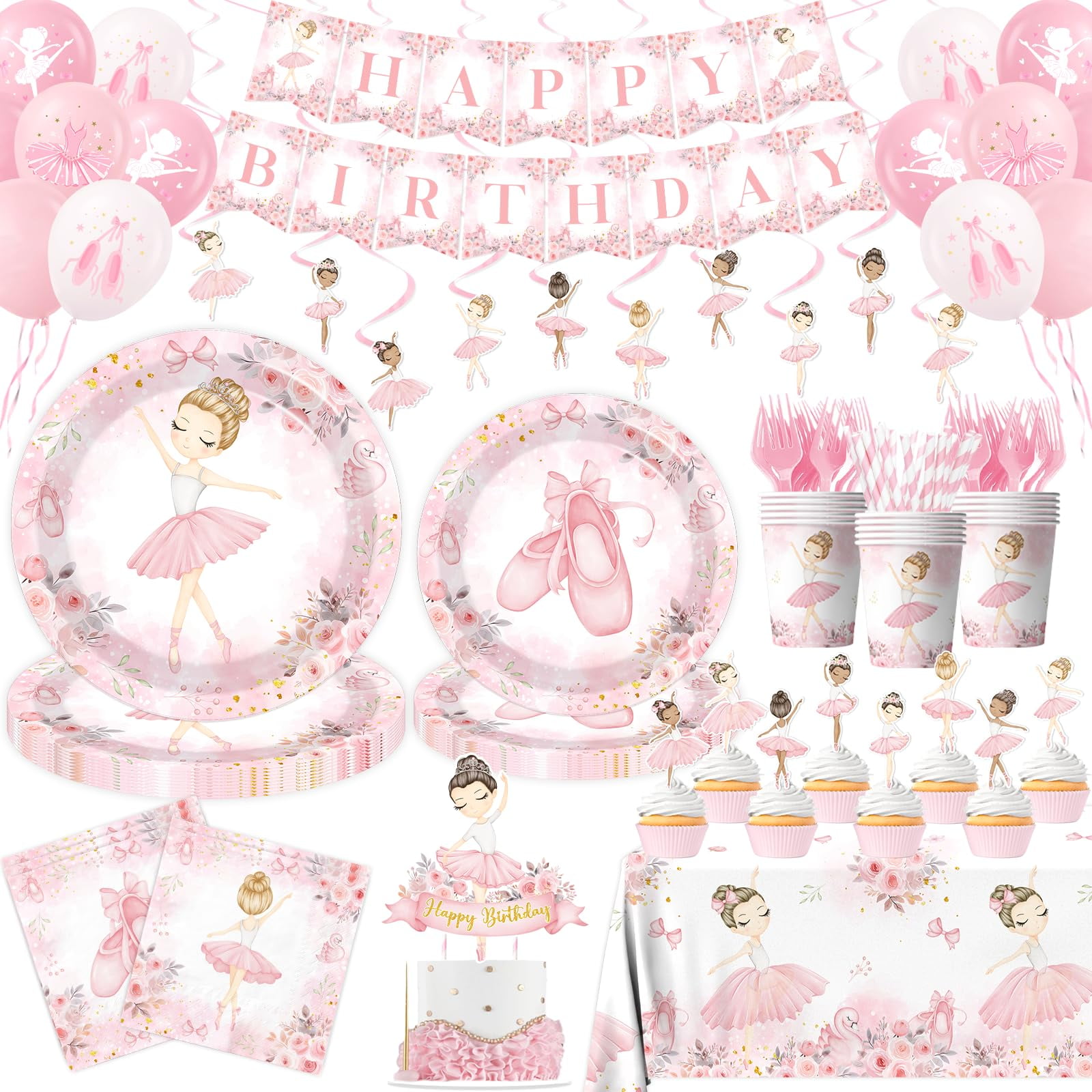 Ballerina Birthday Party Decorations SSF20 Ballerina Party Tableware ...