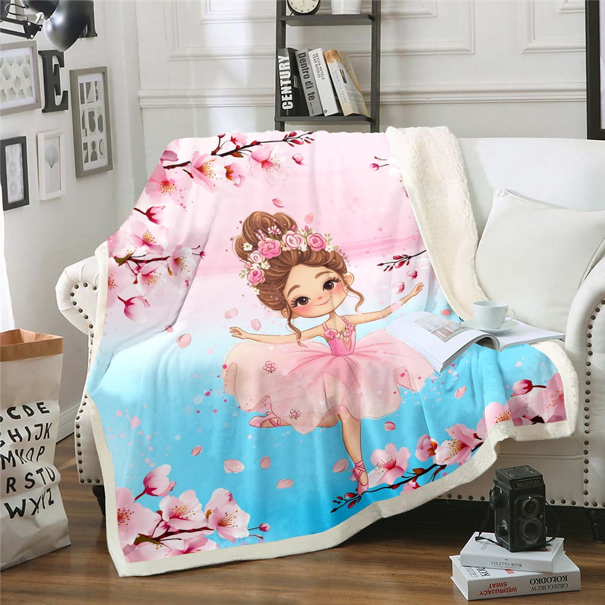 Ballerina Blanket Cute Little Ballet Princess Throw Blanket 30"x40 ...