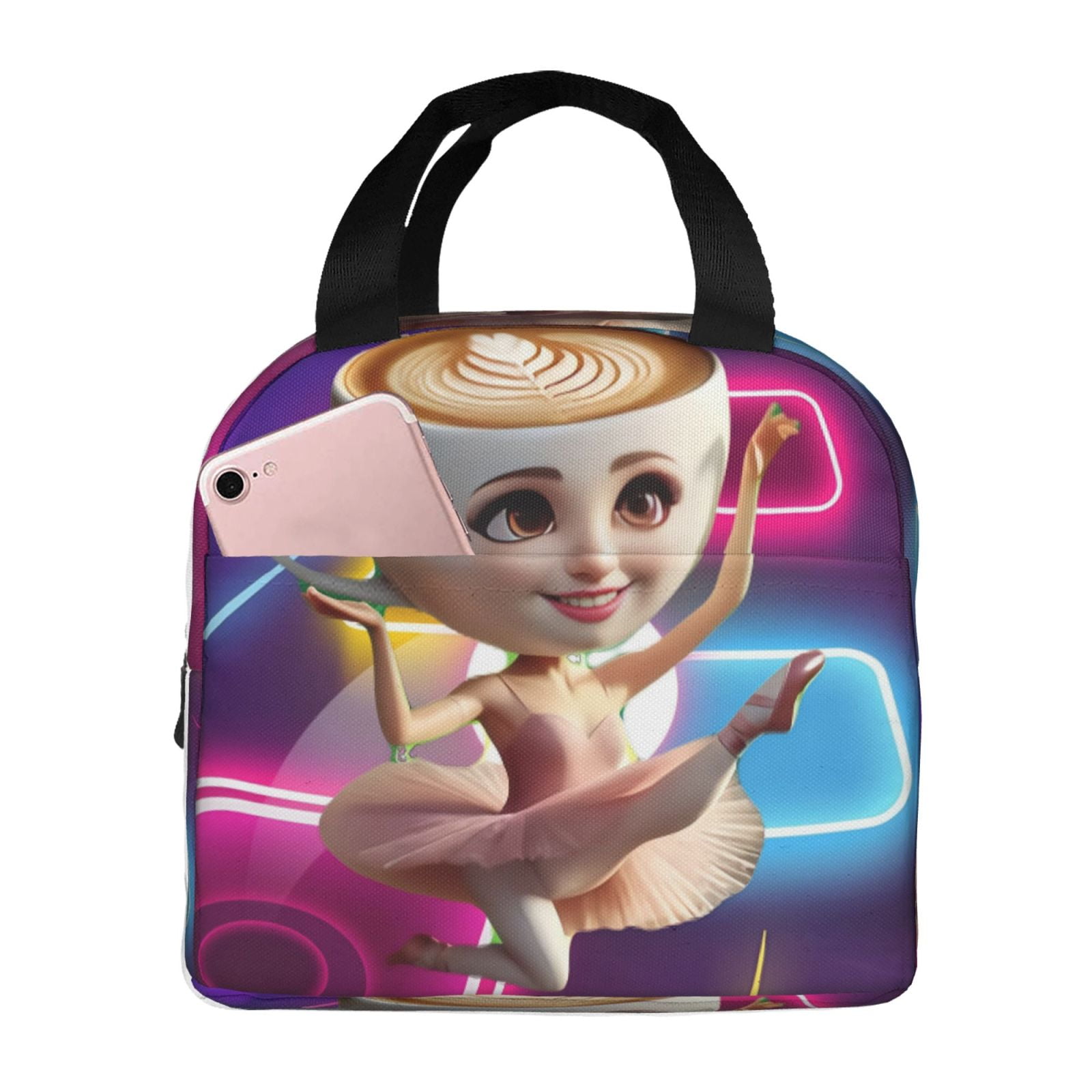 Ballerina Cappuccina Lunch Box Insulated Lunch Bag Reusable High ...