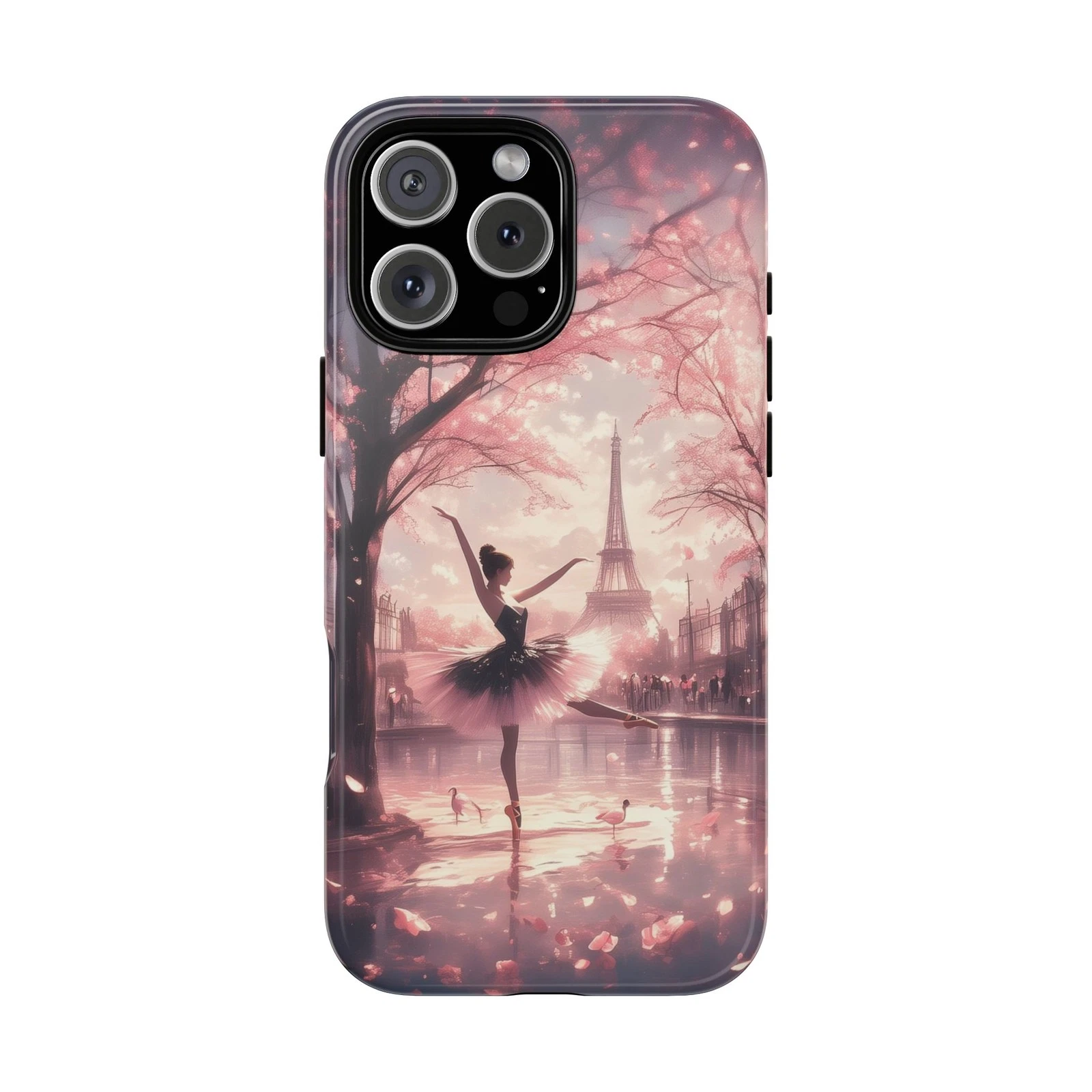 Ballerina Cherry Blossom Paris Dance Phone Case for iPhone 11 to 17 ...
