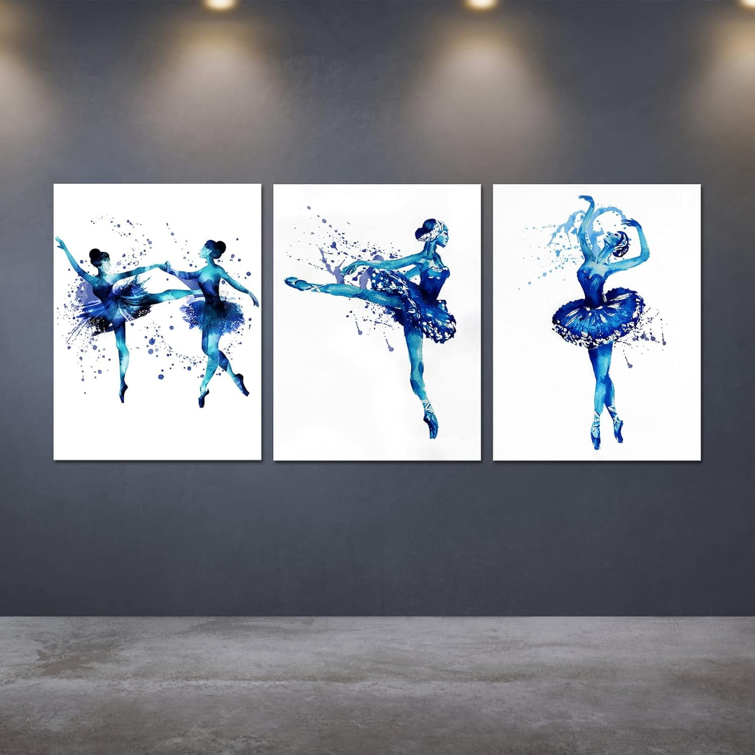 Ballerina Dancer Canvas Wall Art Elegant Ballet Girls Wall Decor ...