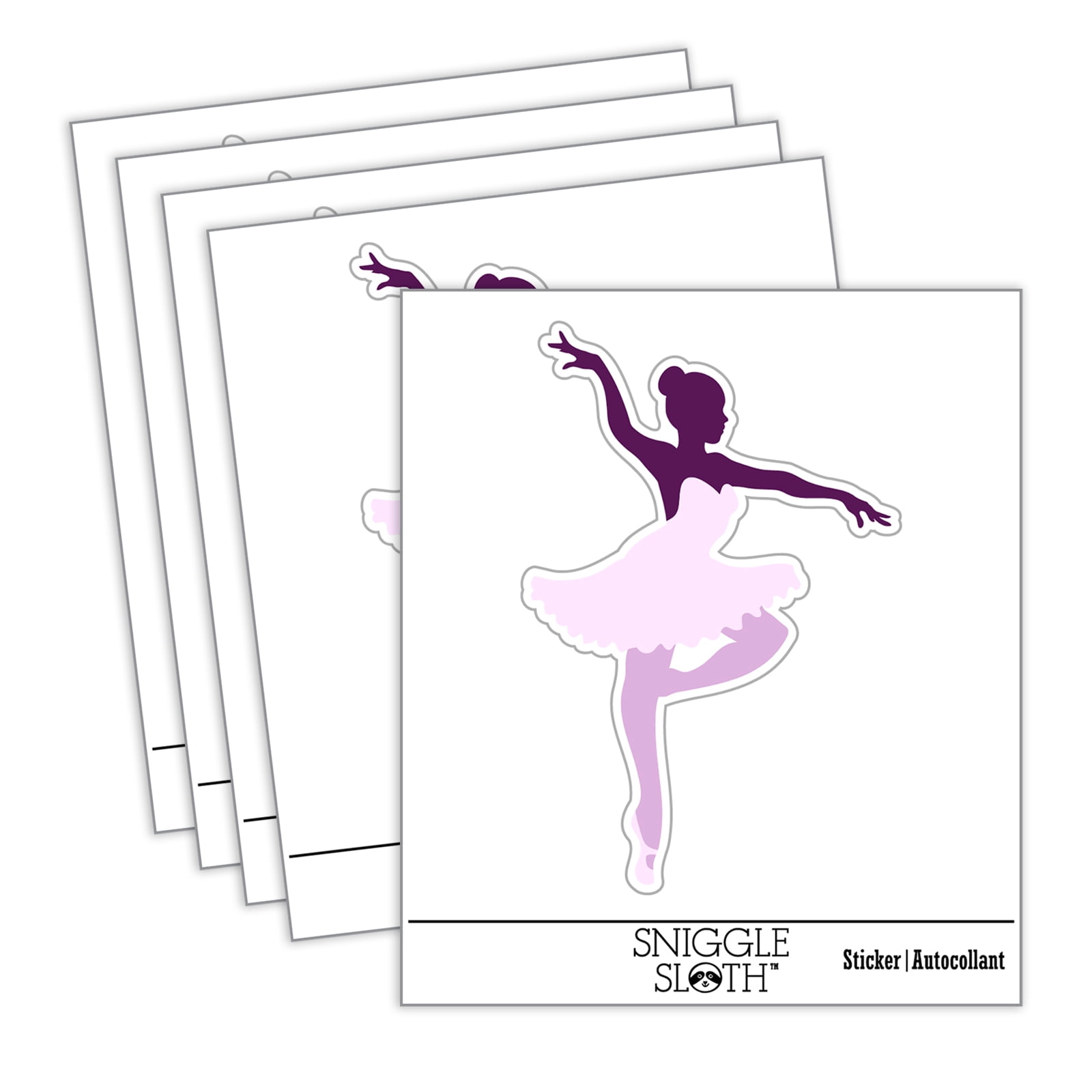 Ballerina Dancer in Tutu On Pointe Car Window Bumper Water Bottle Phone ...