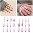 Ballerina Diamond Long Glossy Coffin Flash Nails Press On Nail False