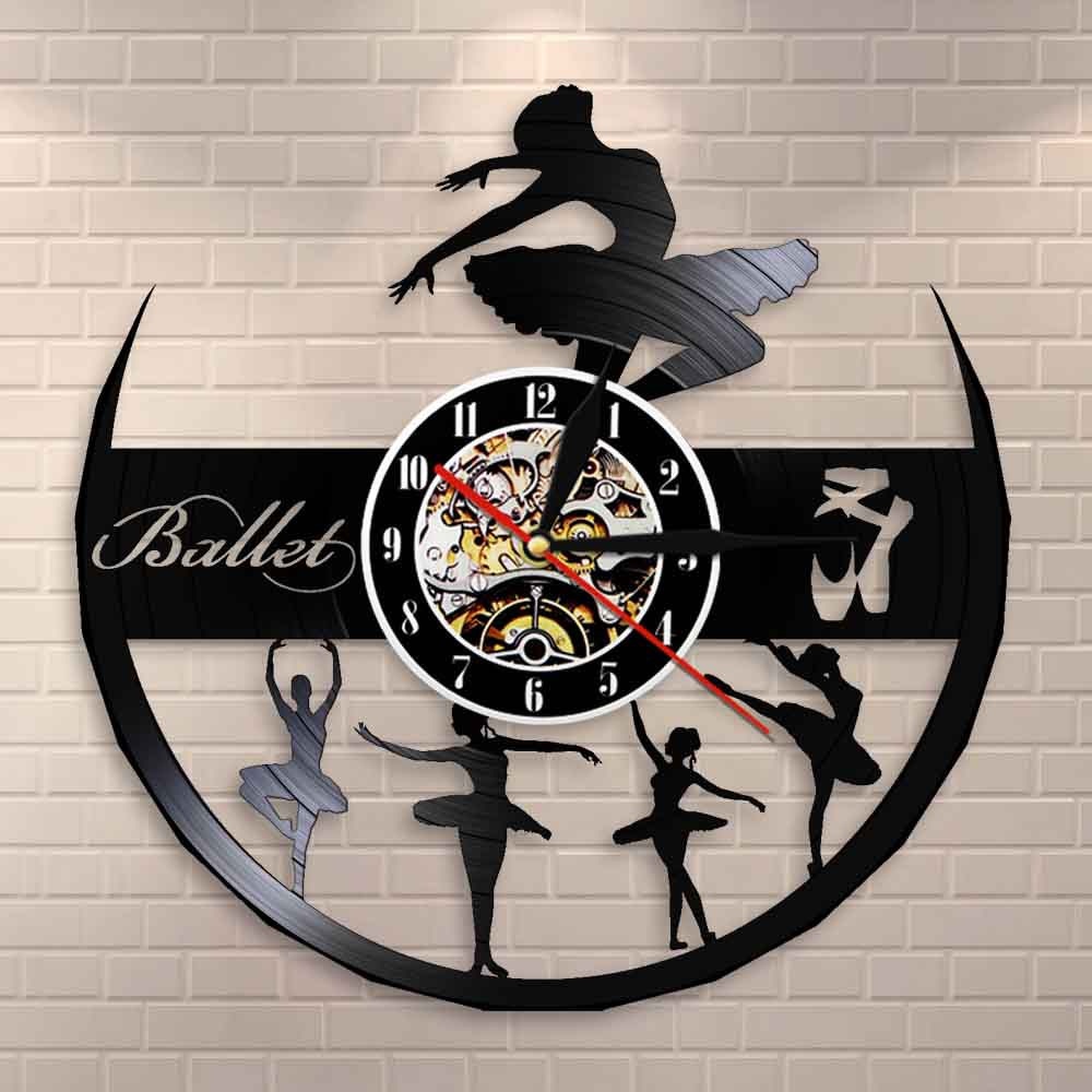 Ballerina Girl Nursery Girls Room Wall Art Decorative Wall Clock Watch ...