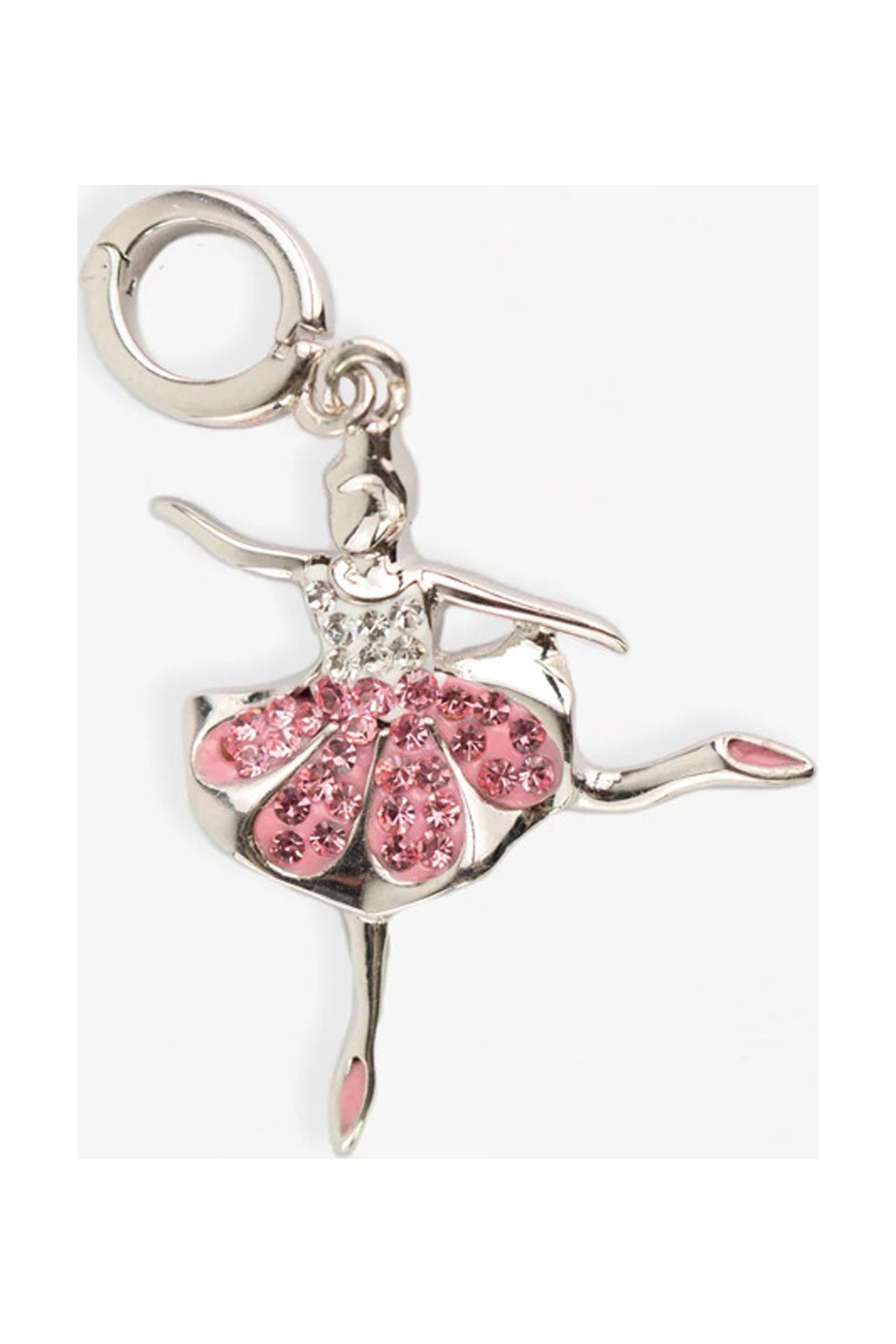 Ballerina In Rose Pink Crystal Dress (Back Attitude Pose) Sterling ...