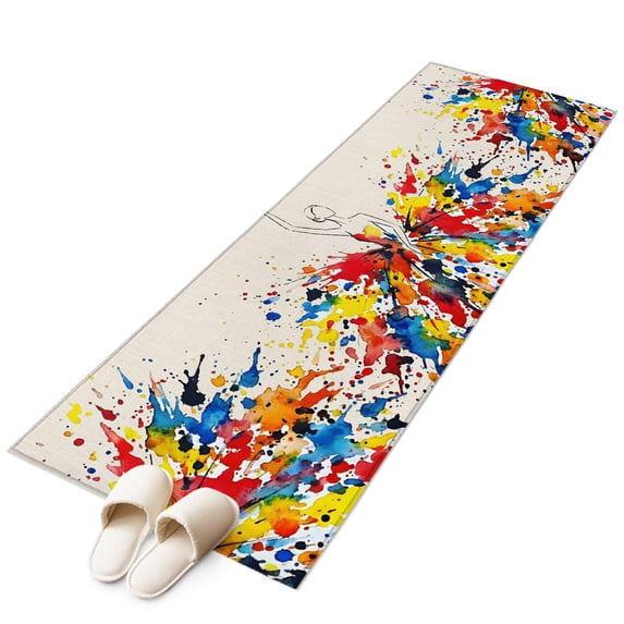 Ballerina Kitchen Runner Rug 2x6 Washable Runners for Hallway Non Slip ...
