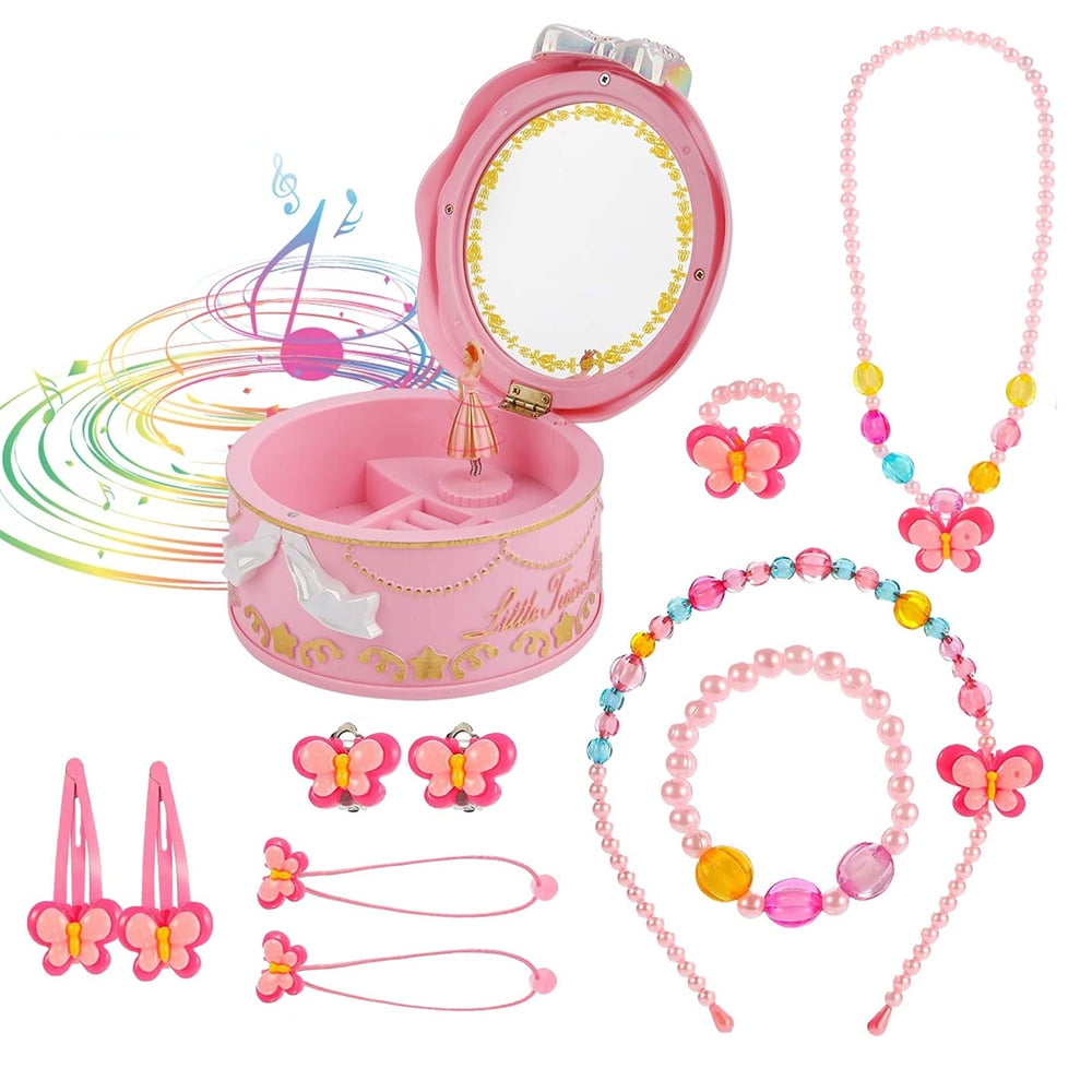 Fangsheng Kids Princess Ballerina Music Box & Jewelry Set - Pink ...